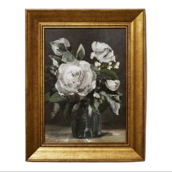 Threshold | Art | New 1 X 14 Vintage Floral Framed Wall Canvas ...